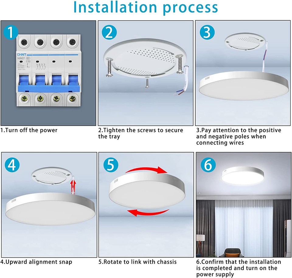 🔥 LED Flush Mount Ceiling Light 8.4 Inch Round Ceiling Light 3000K Warm ...