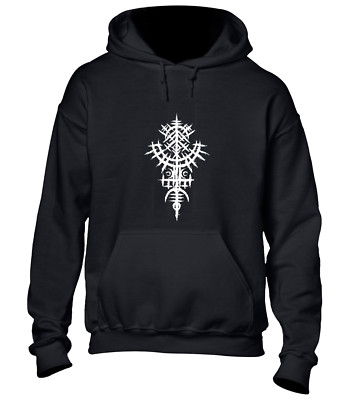 RUNE OF THE NORTHMEN HOODY HOODIE VIKING CELTIC DESIGN ODIN THOR HAMMER ...