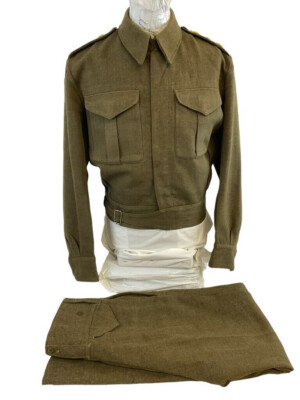 WW2 Canadian Armoured Corps Officers Battle Dress Jacket and Trousers ...
