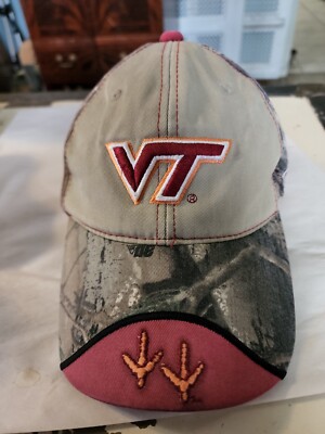 NCAA Virginia Tech Hokies Tan & Realtree Camo Tracks On Brim Hat Cap Q3 ...