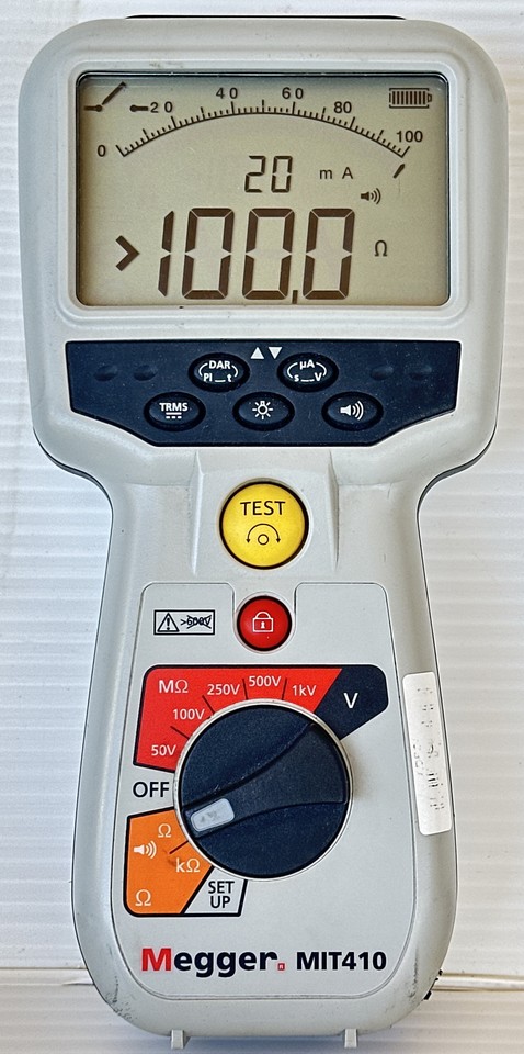 Megger MIT410 Insulation + Continuity Tester 50V-1000V CAT-IV *TESTED ...