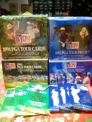 Huge Bulk Lot of 104 Unopened Old Vintage PGA Tour Golf Cards in 8 Wax ...