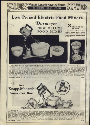 1934 PAPER AD Dormeyer Deluxe Food Mixer Knapp-Monarch Hotpoint ...
