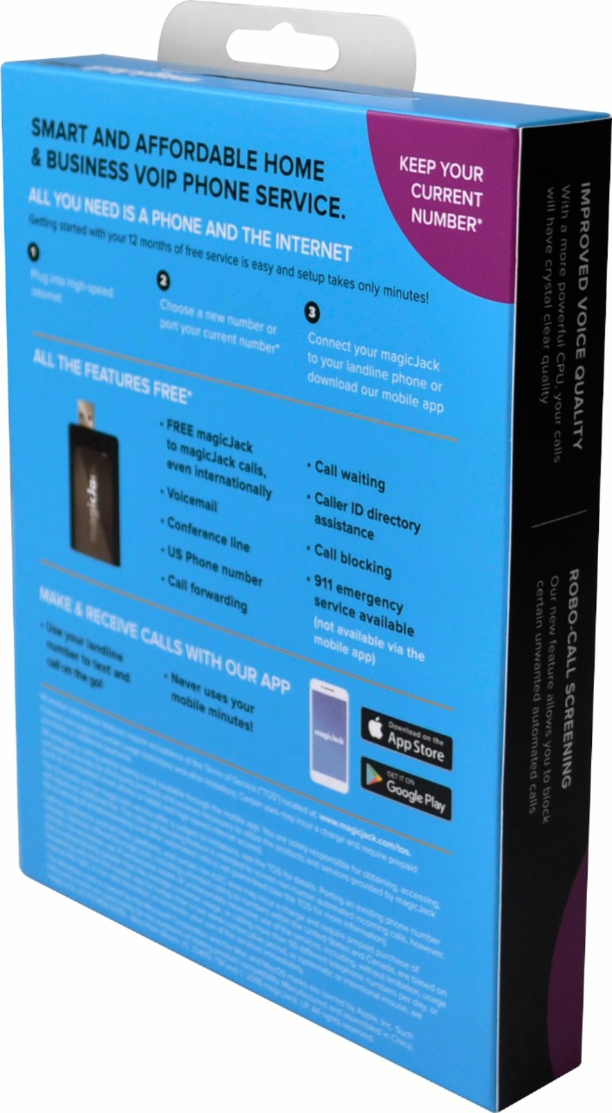 MagicJack - HOME VoIP Telephone Adapter with 12 Months of Service ...