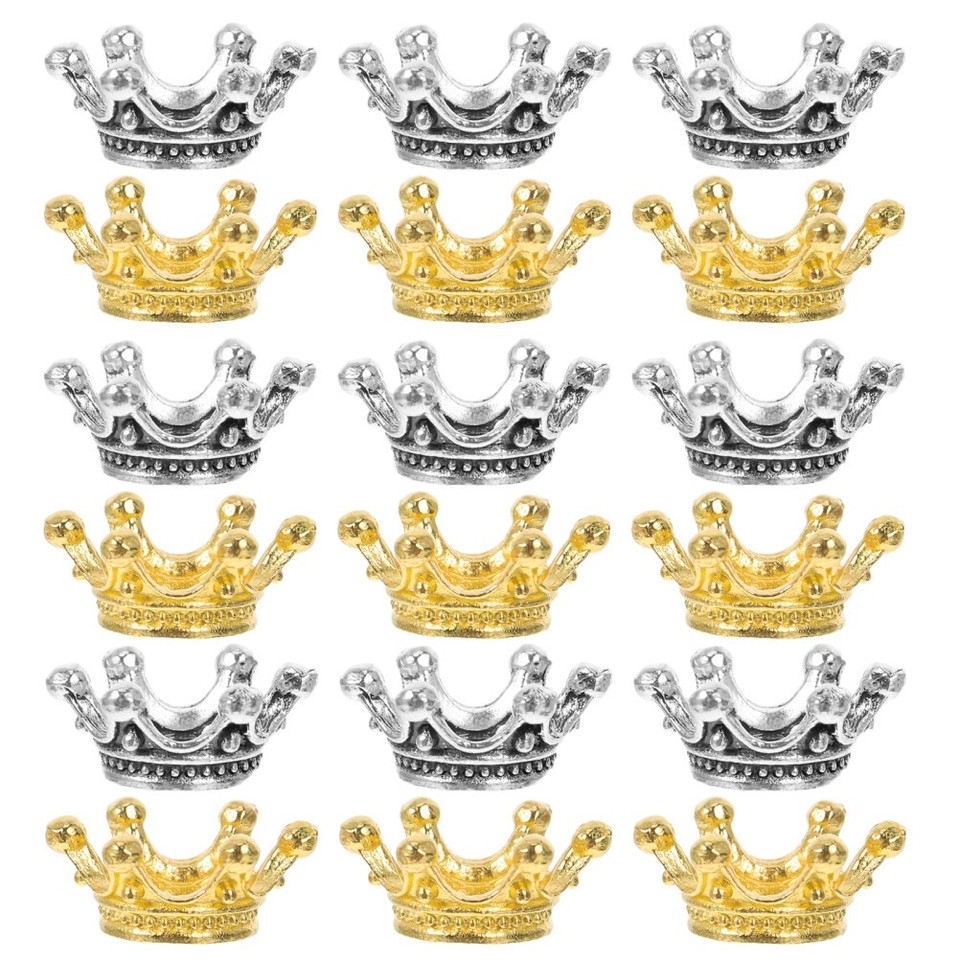 100 Pcs Crown Pendant Bracelet Small Crowns for Crafts Crafting Charms ...