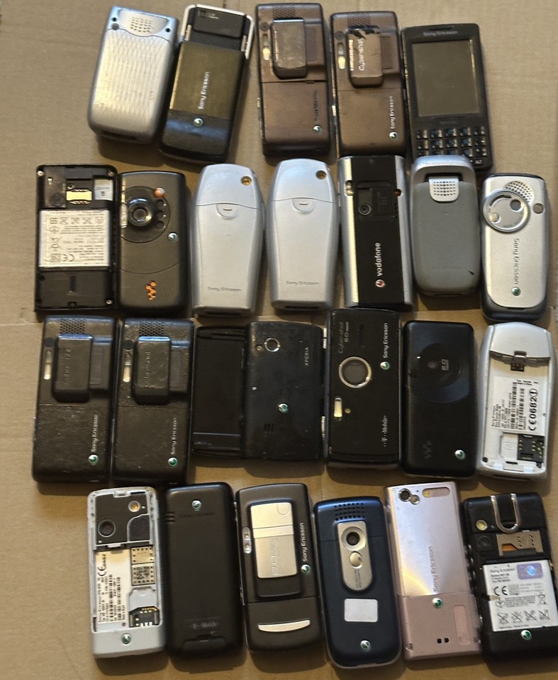 24x Sony Ericsson lot incl; K800i M608c T68i W810i T303 T200 K850 W995 ...