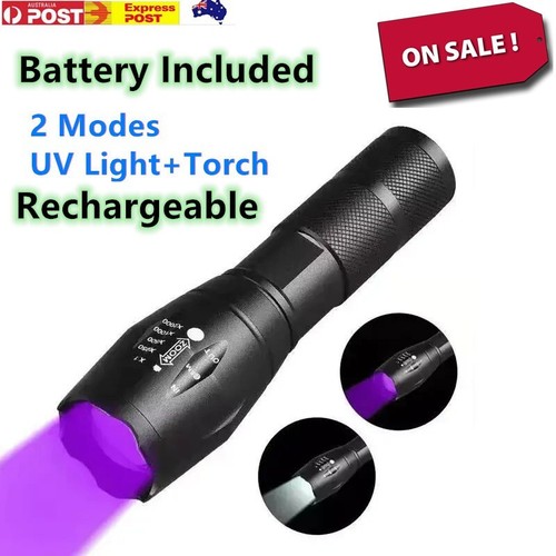 990000LM High Power Torch ULTRA VIOLET LED FLASHLIGHT UV Light ...