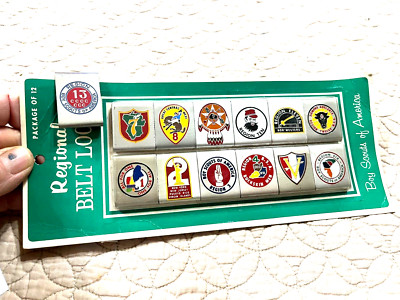 BSA REGIONS 1-13 BELT LOOPS 1969 NATIONAL JAMBOREE PACK OF 1-12 ...