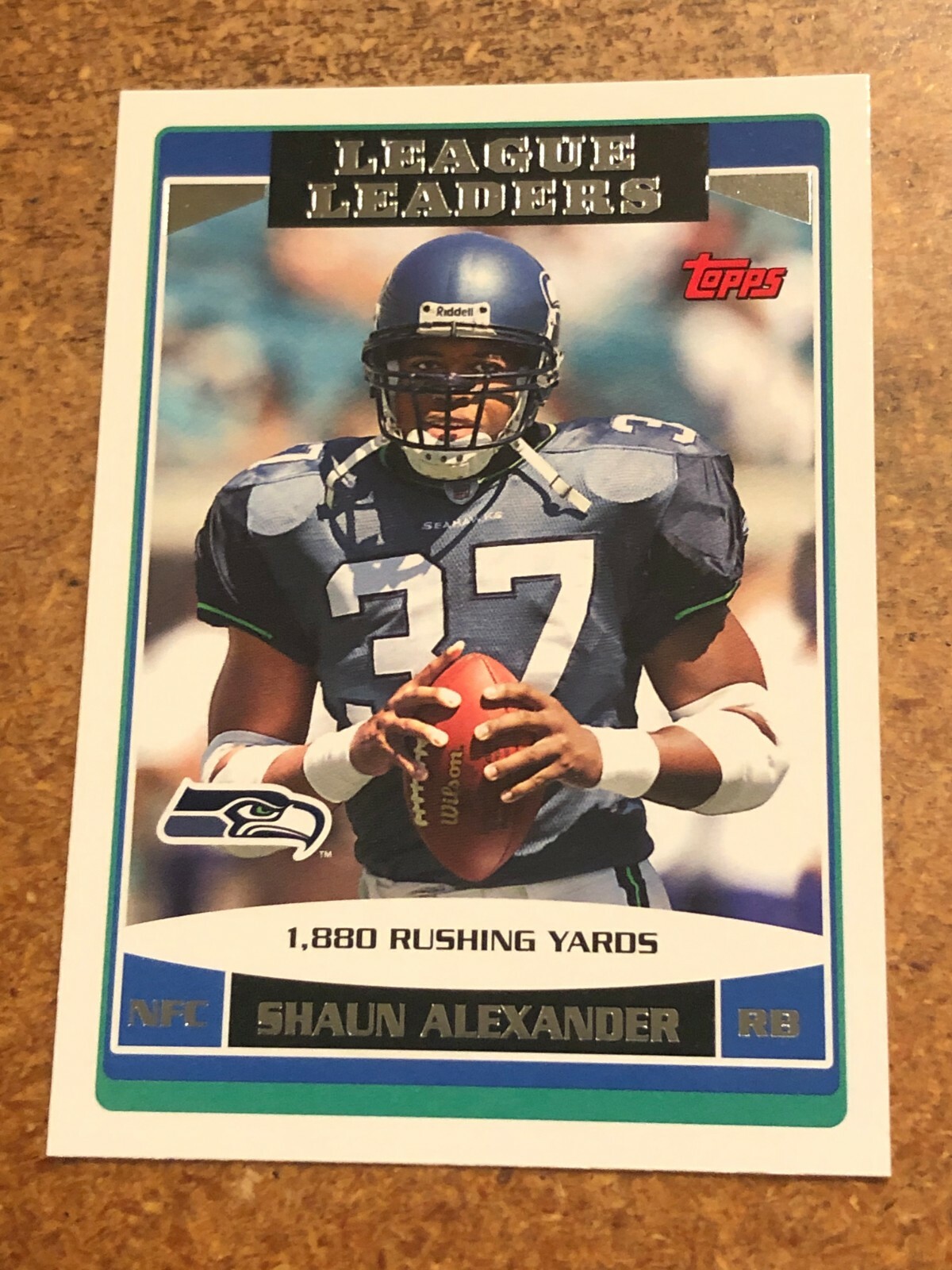2006 Topps Football # 279 League Rushing Leaders NFC Shaun Alexander ...