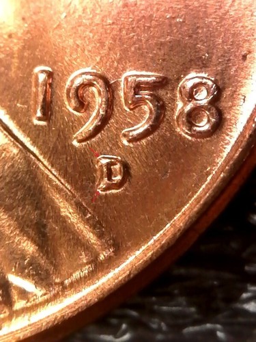 1958-D Uncirculated Lincoln Wheat Cent - RPM Repunched Mintmark Error Inv#E6099 | eBay