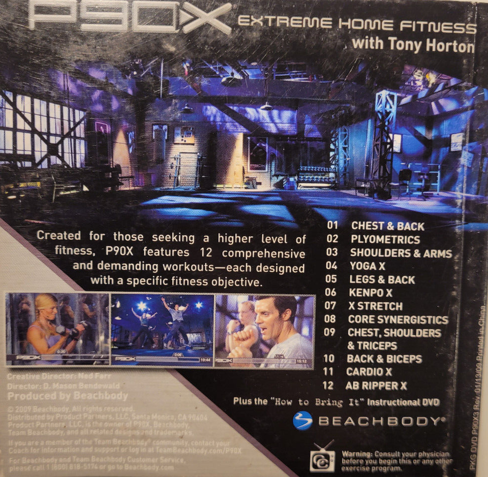 P90X Extreme Home Fitness Workout Complete 12 DVD 12 Set Exercises | eBay