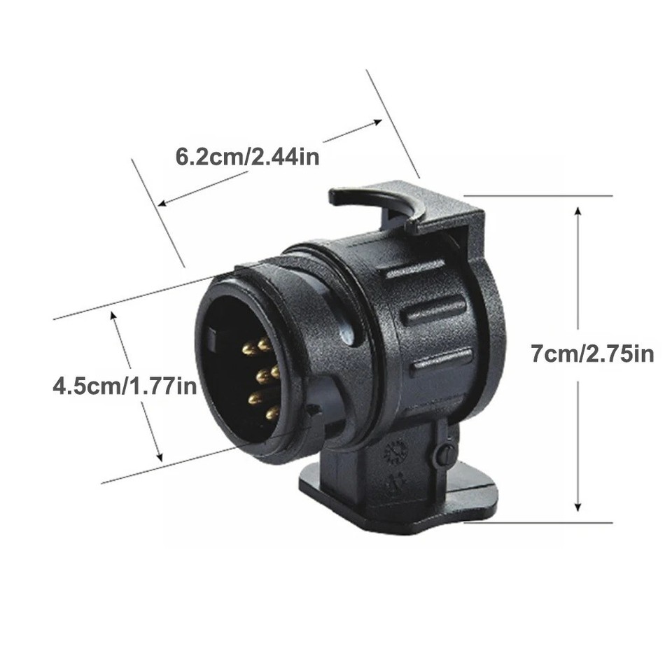 12v 7 / 13 Pin Car Trailer Towing Lights Wiring Circuit Plug & Socket ...