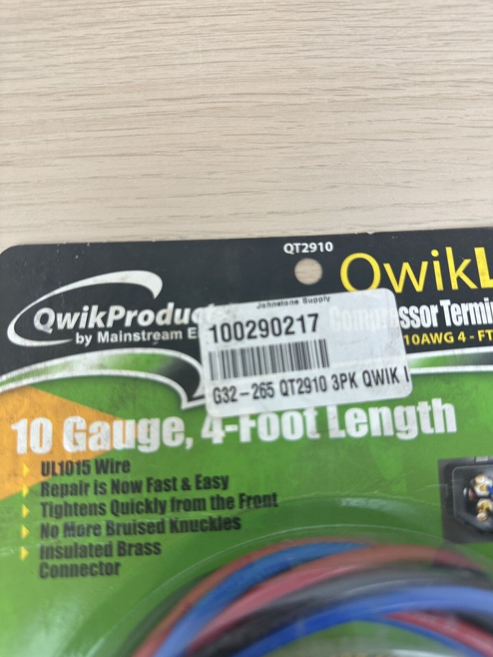 QwikProducts QT2910 QwikLug Compressor Terminal Repair Kit - NEW In ...