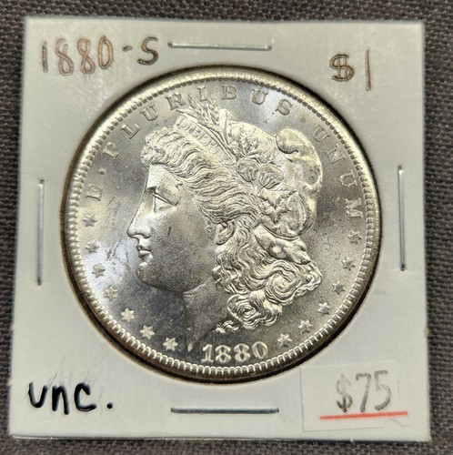 1880-S Morgan Silver Dollar, Choice Uncirculated - Frosty Cartwheel ...