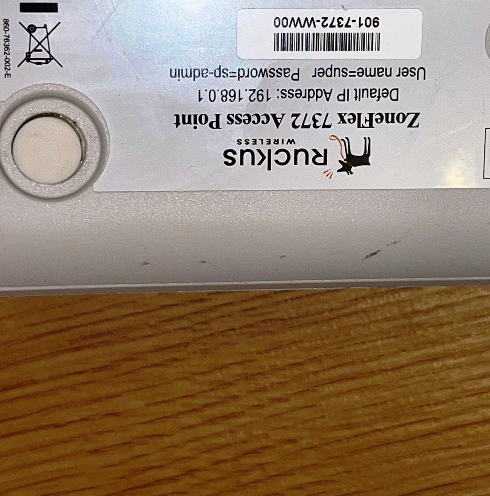 RUCKUS ZONEFLEX 7372 WIRELESS ACCESS POINT | eBay