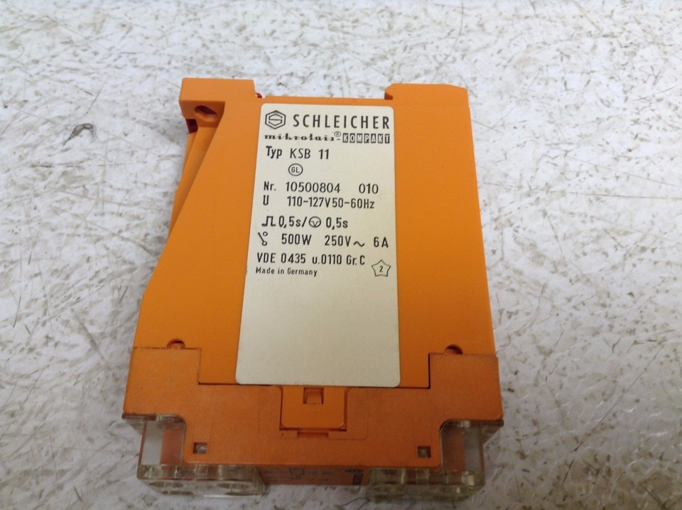 Schleicher KSB11 110-127 VAC 0.5 Second Timer Relay Time KSB 11 (TB) | eBay