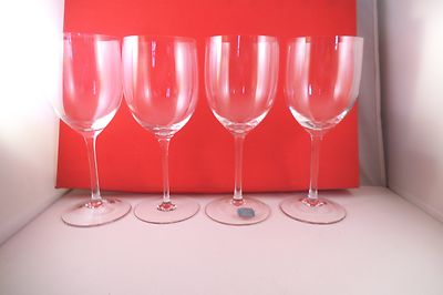Lovely Wallace Crystal Clear Glass Set of 4 Wine Glasses Riedel Austria ...