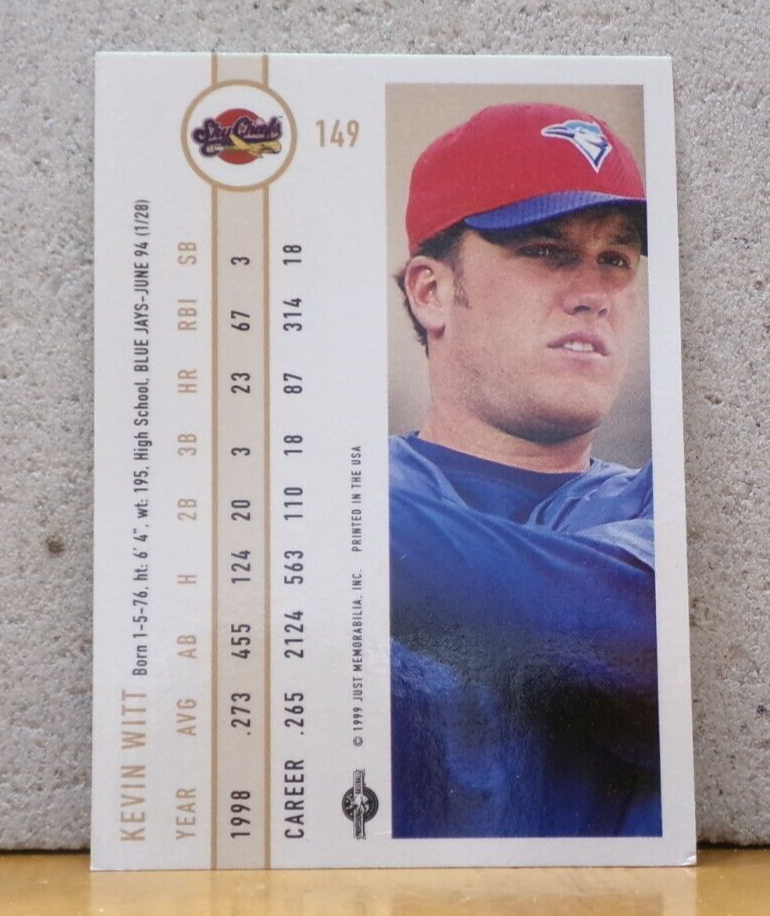 AUCTION - 550 BASEBALL CARD JUST 1999 KEVIN WITT SYRACUSE SKYCHIEFS | eBay