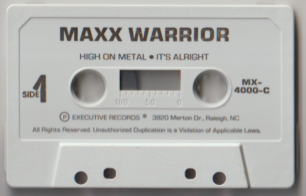 Maxx Warrior - Promo Cassette - Firehouse’s Carl "CJ" Snare & Perry ...