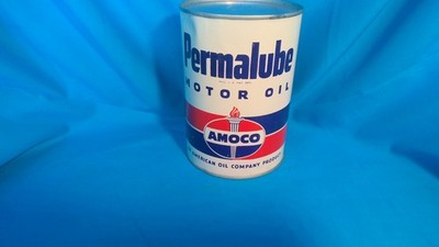 Vintage AMOCO PERMALUBE Motor Oil Empty Metal Can | eBay