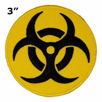 Zombie Apocalypse Bio-hazard Yellow Embroidered Patch Iron-on Applique ...