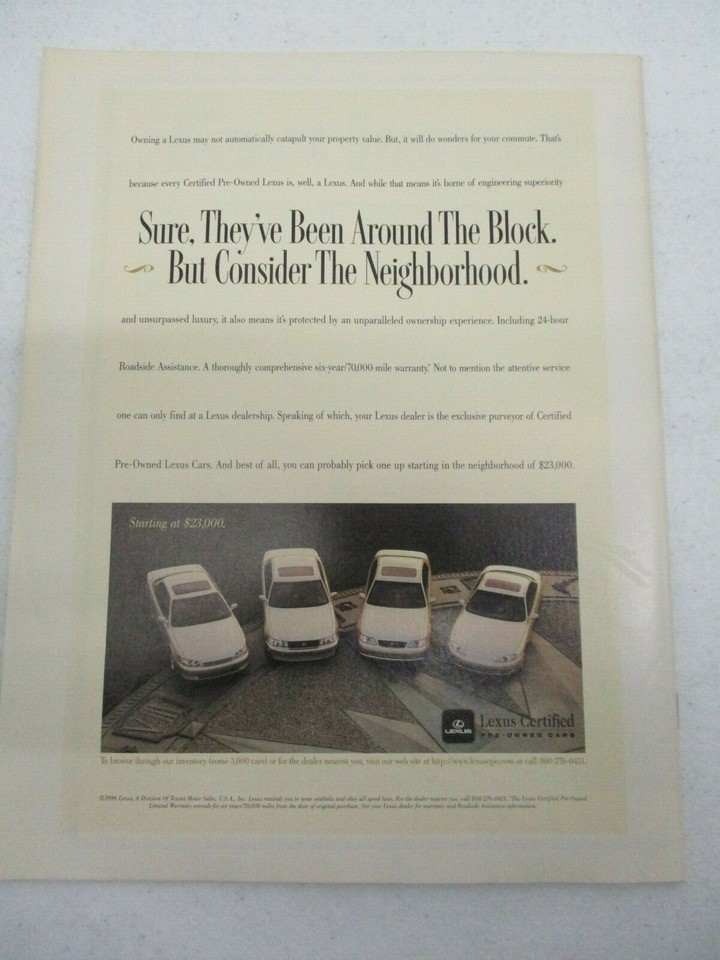 AUTO WEEK MAGAZINE MAY 20, 1996 VOLVO 850R ISUZU OASIS LS HYUNDAI ...
