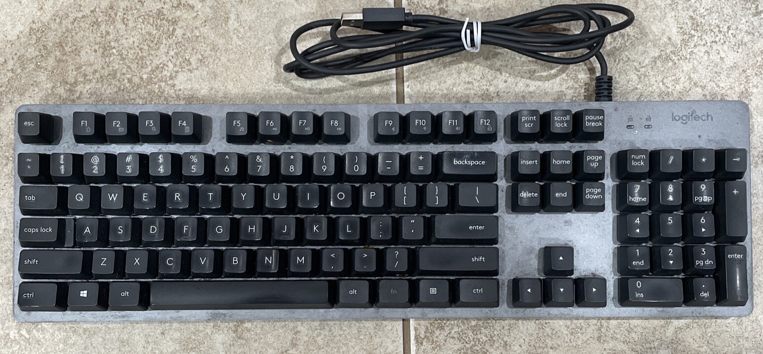 Logitech K840 Mechanical Keyboard with Romer G Switches - Black for ...