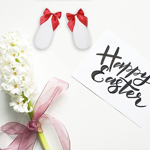 Bunny Ears Clips Red Bowknot Rabbit Hair Barrettes For Women Girls Cute ...