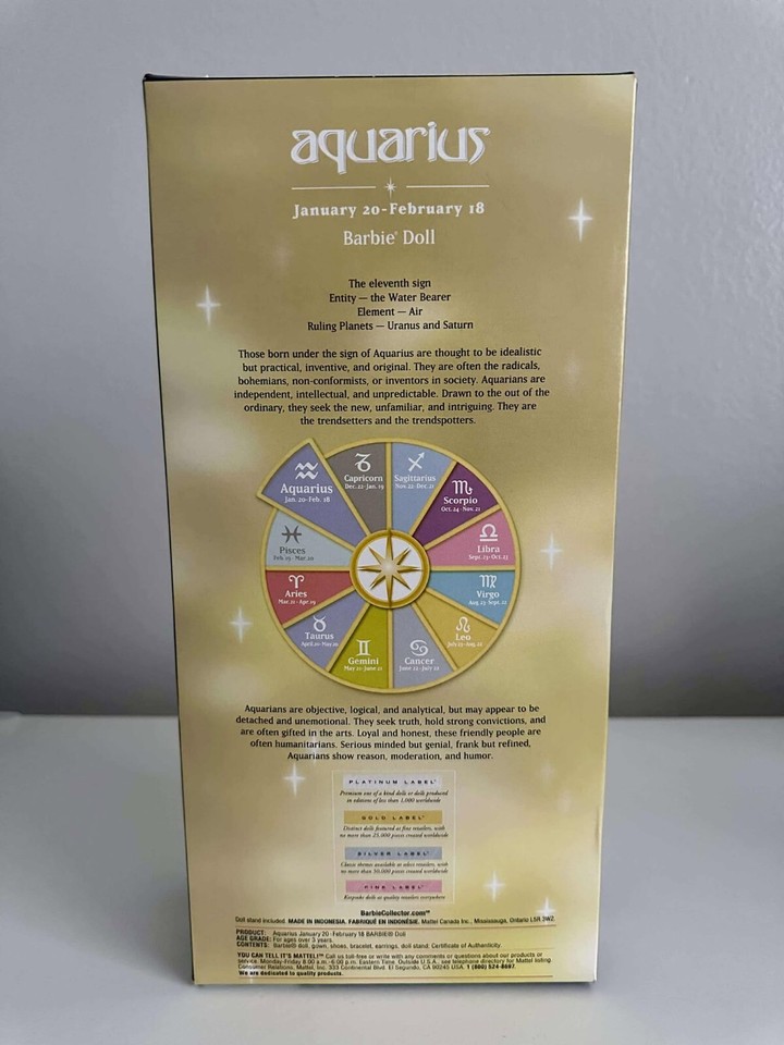 * Barbie Collector * Complete set of 12 Zodiac sign Barbies | eBay