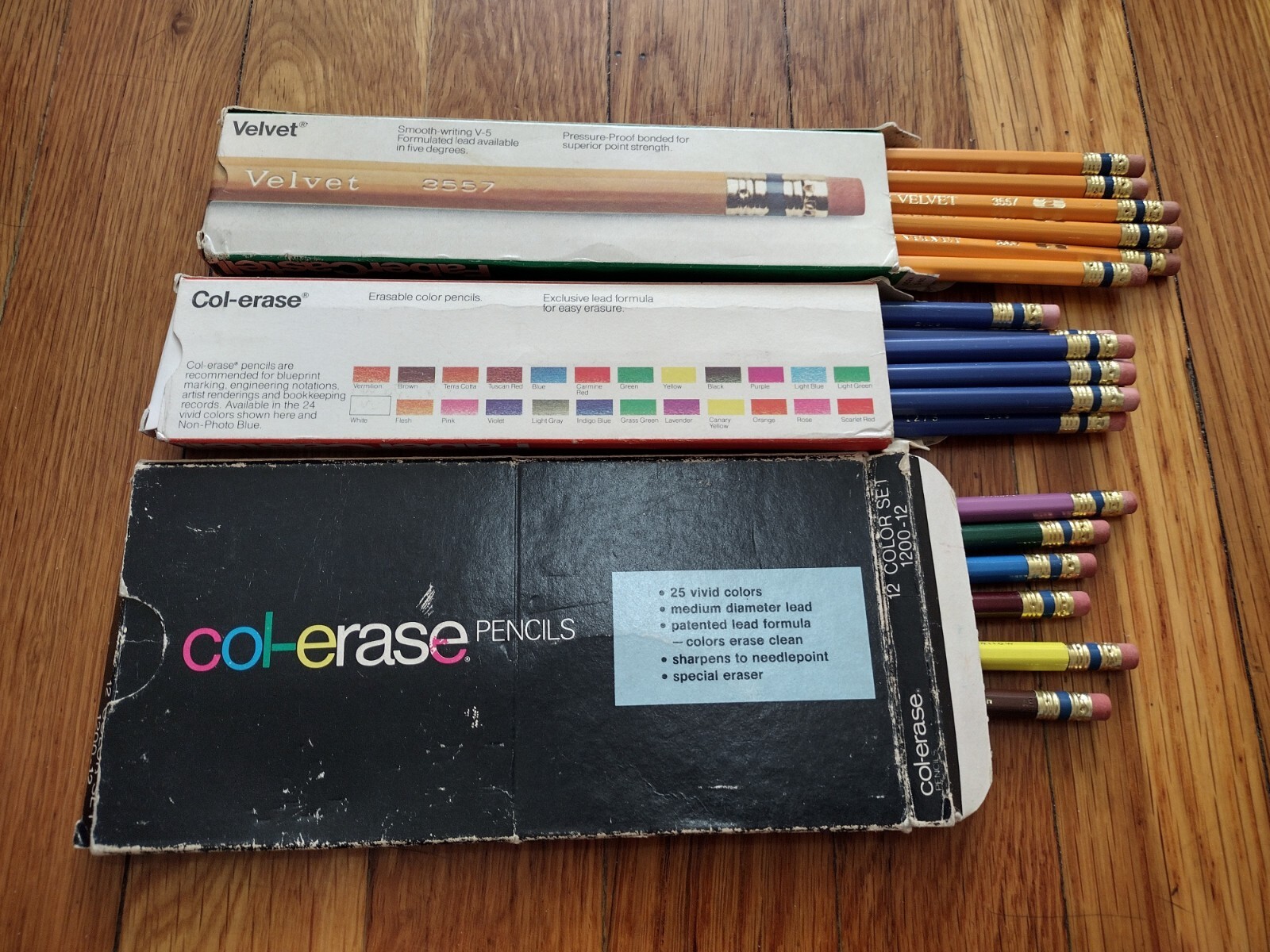 Faber Castell Col-Erase Velvet Pencils Mixed LOT of 21 Color Lead Used ...