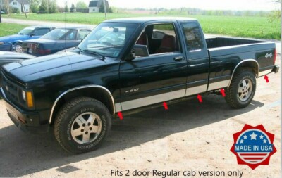 Stainless Steel 5.25" Wide Rocker Panel 10PC - Chevy S10 REG Cab Long ...