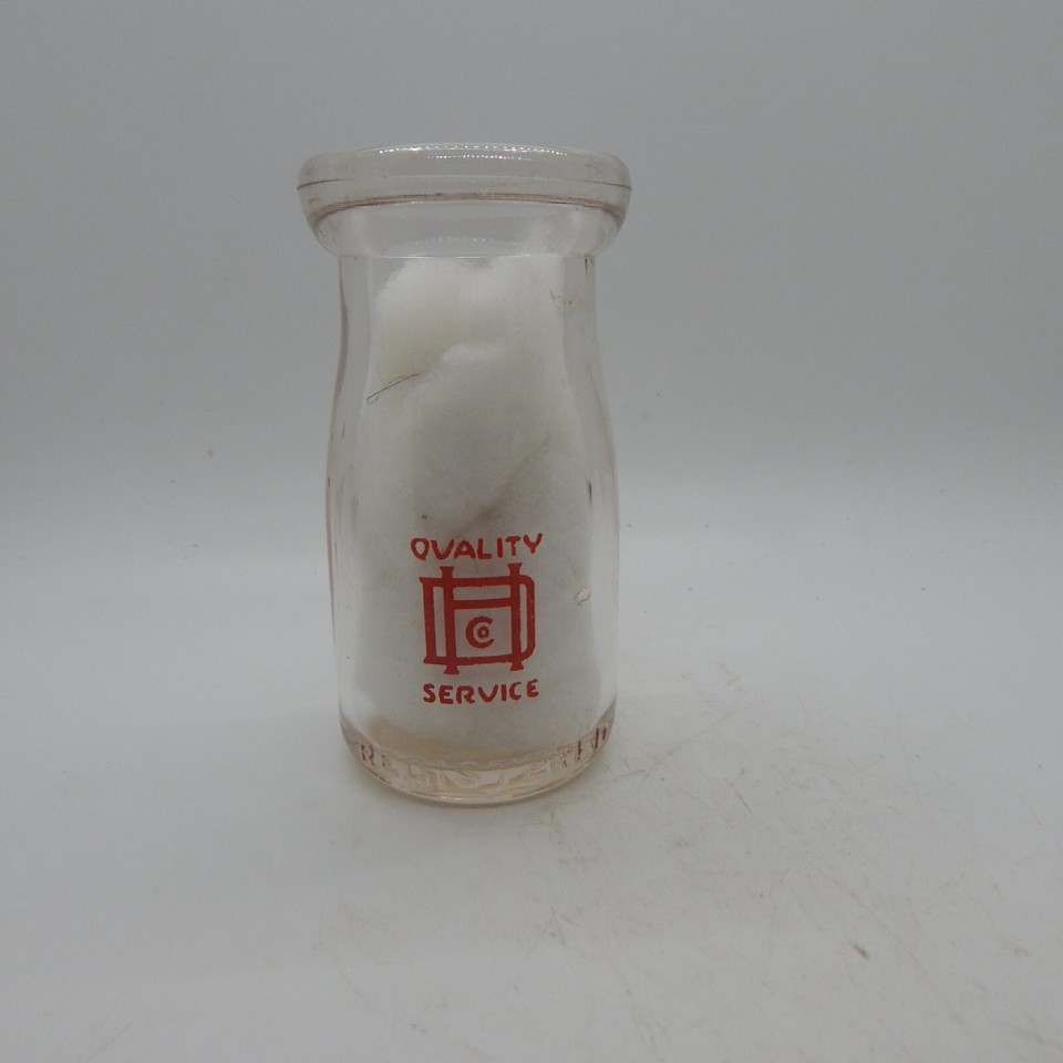 Hygienic Dairy Co. Pyroglazed Quarter Pint Milk Bottle Watertown, N. Y ...