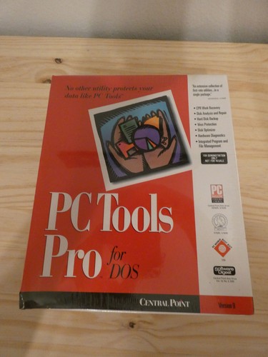 Central Point PC Tools Pro for DOS Version 9 - 3.5" diskettes, NIB SW ...