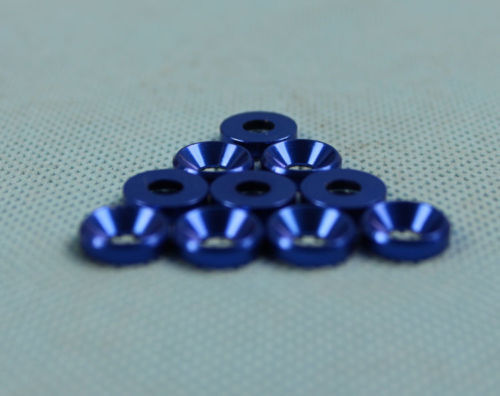 10PCS M3 3mm Countersunk Washer Alloy Aluminium Blue/Red/Gold/Purple ...