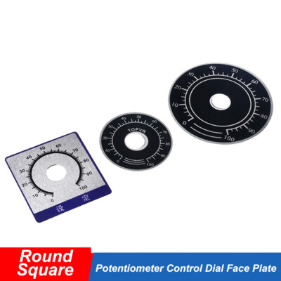 Round Square Variable Transformer Potentiometer 0-100 Control Dial Face ...