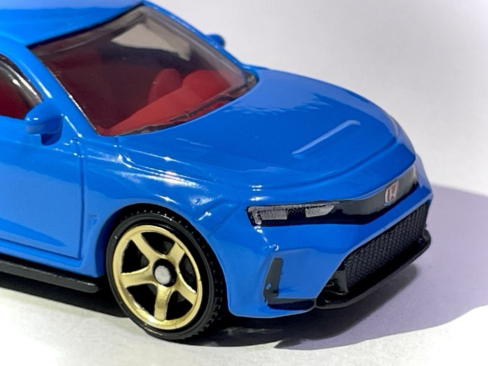 Matchbox CUSTOM MADE Honda Civic Type R BABY BLUE WITH 5 STAR GOLD ...