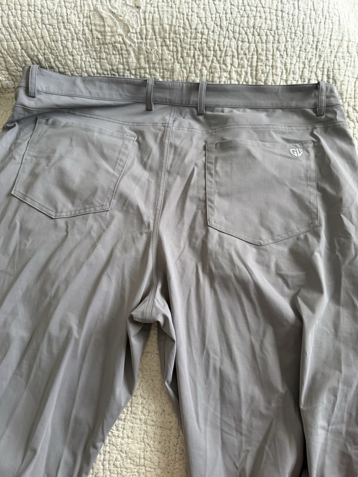 Graham Luxe Emerson Golf Chino Pants Mens 44x30 Gray Stretch Casual ...