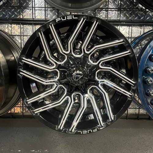 4 Fuel D773 Typhoon 20x10 8x180 Gloss Black Milled Wheel Rim Chevy GMC ...