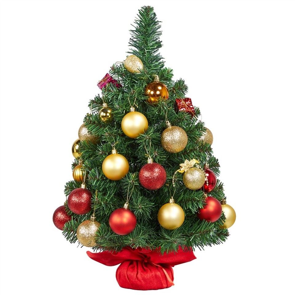 2/3Ft Mini Artificial Christmas Tree Tabletop Small Xmas Tree Holiday ...