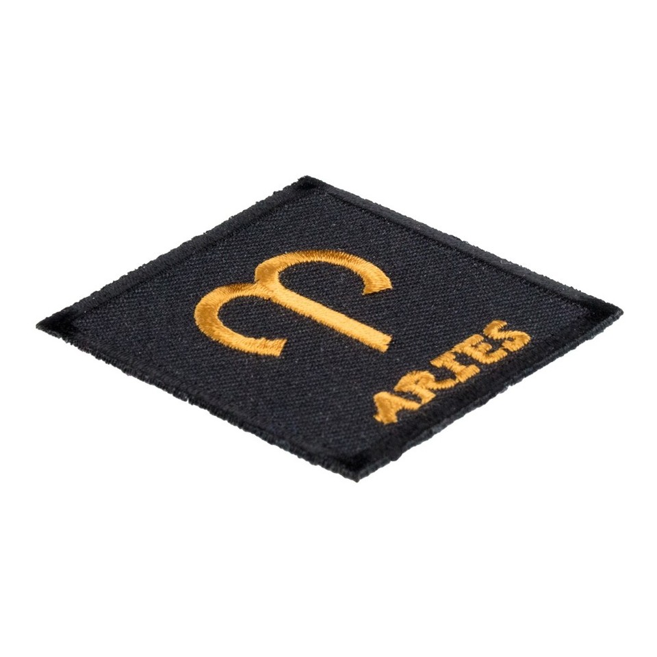 Zodiac Sign Aries Black & Gold Patch, Zodiac Patches | eBay