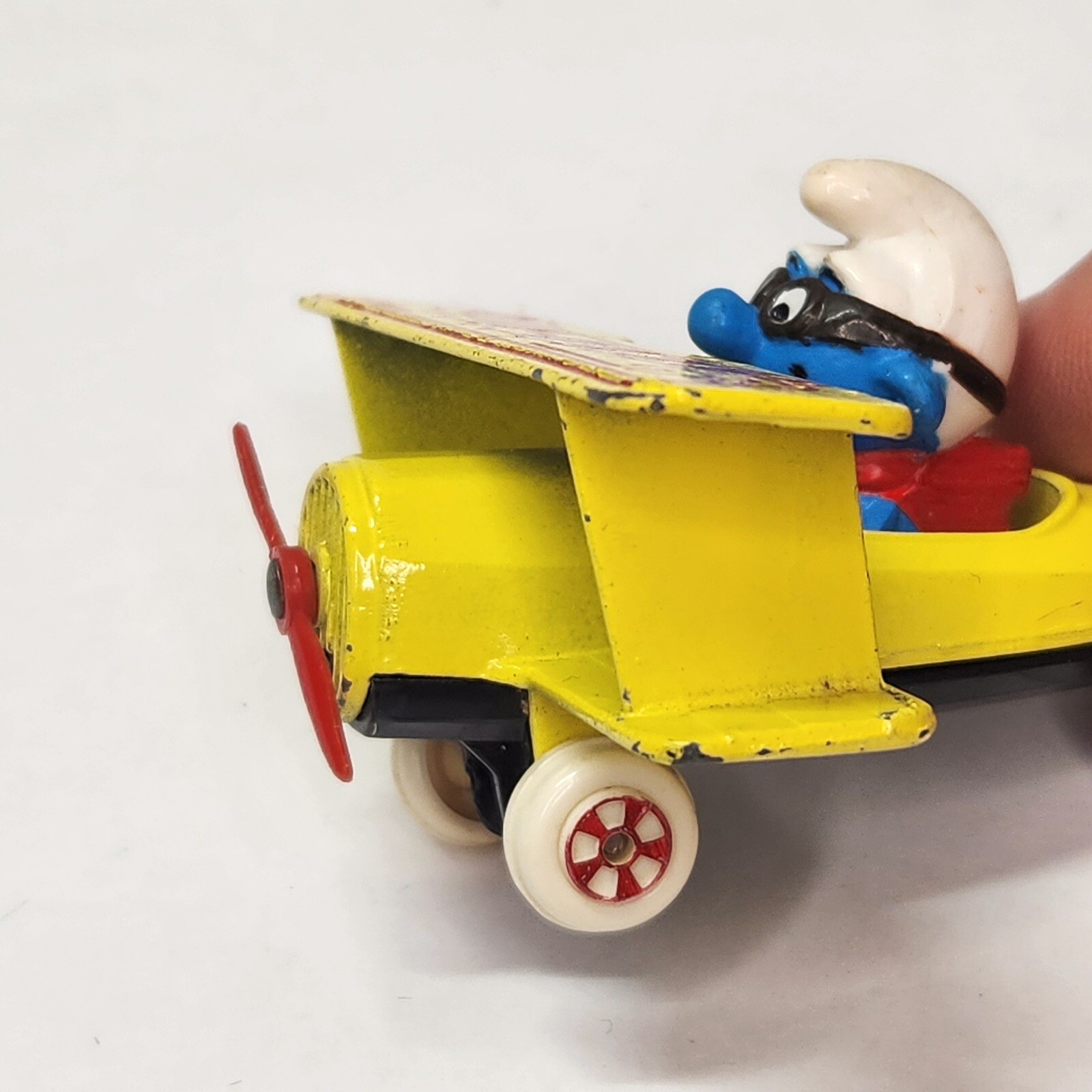 Smurfs ERTL Aero Smurf Figurine Vintage Die Cast Metal Toy Plane Figure ...