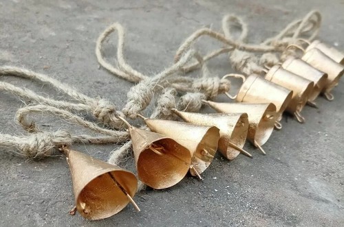 Handmade Vintage Rustic Lucky Cone & Cylinder Cow Bell Christmas Bell ...