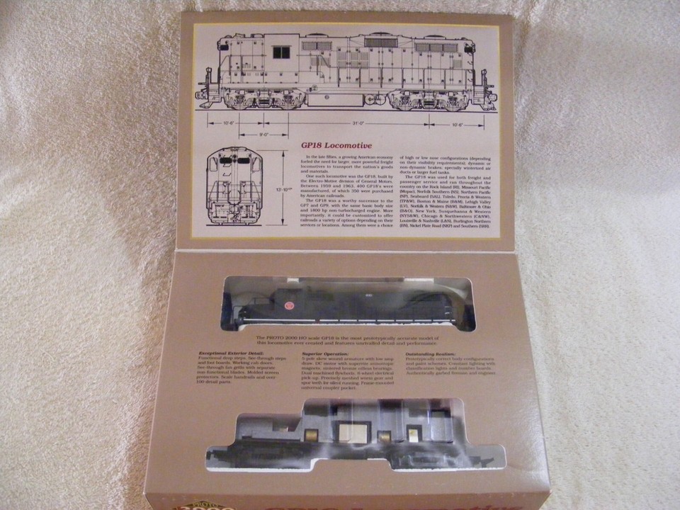 HO SCALE BL2 LOCOMOTIVES & GP18 LOCOMOTIVES PROTO 2000 SERIES - LOT OF ...