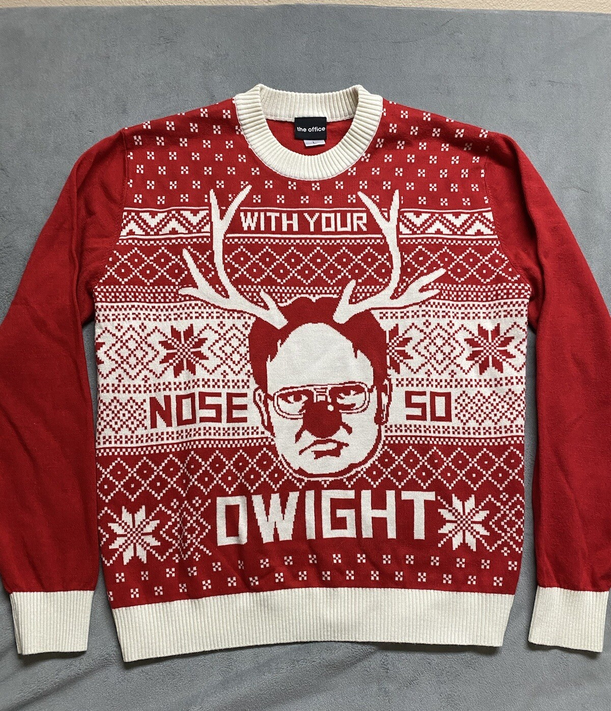 The Office Dwight Schrute Sweater Men L Ugly Christma… - Gem