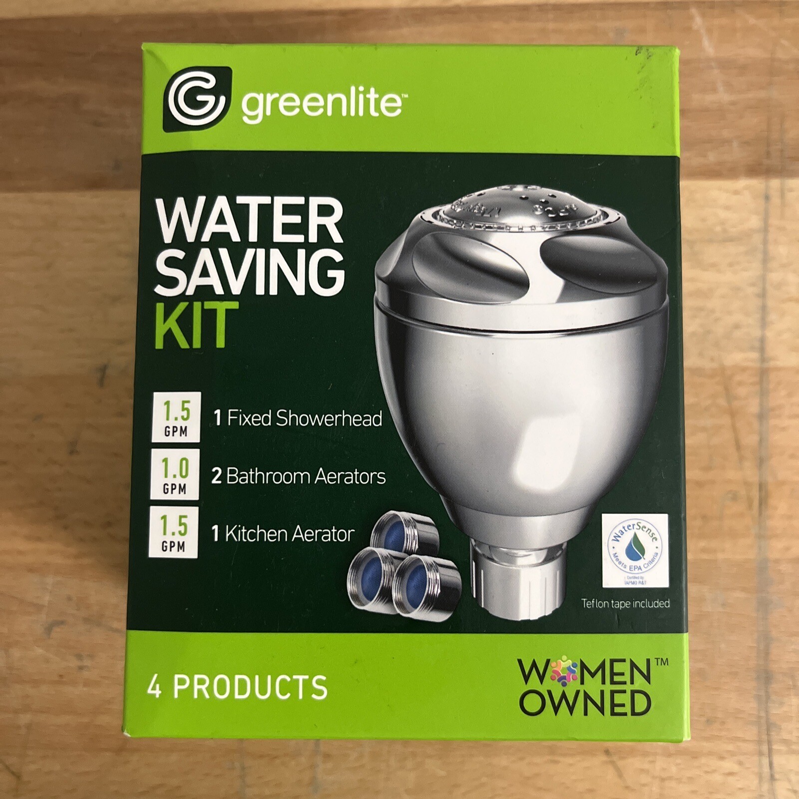 Greenlite Water Saving Kit -1.5GPM Fixed Showerhead and Aerators NEW | eBay