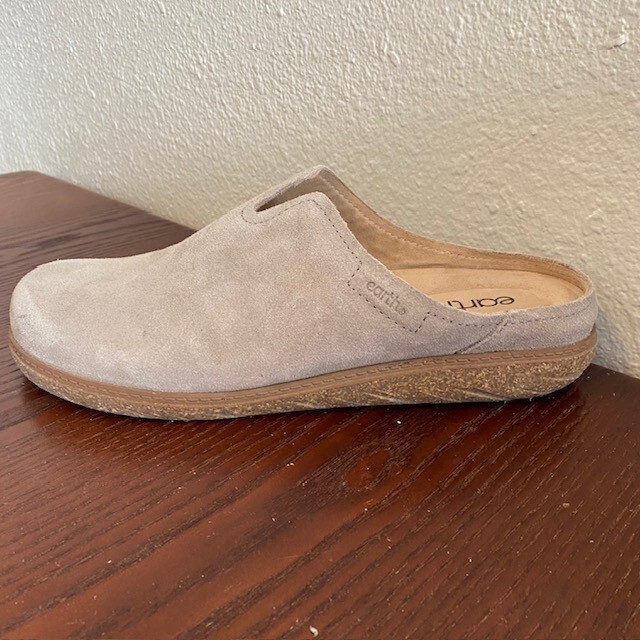 Earth Women's Size 11 Flan Round Toe Casual Slip-On Flat Mules Grey ...