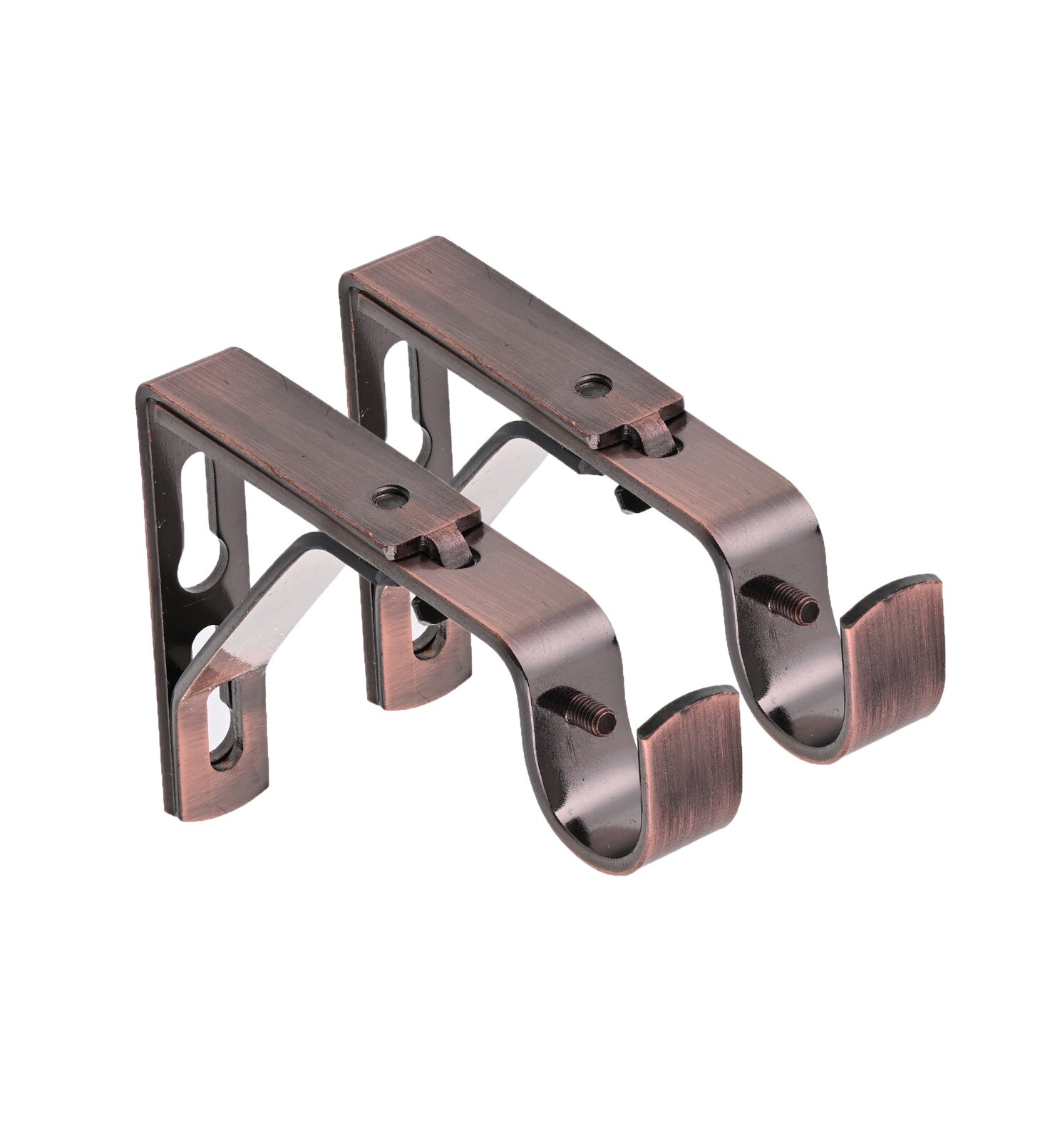 19mm Curtain Pole Brackets Extendable Pack of 1, 2, 3 Adjustable Screws ...