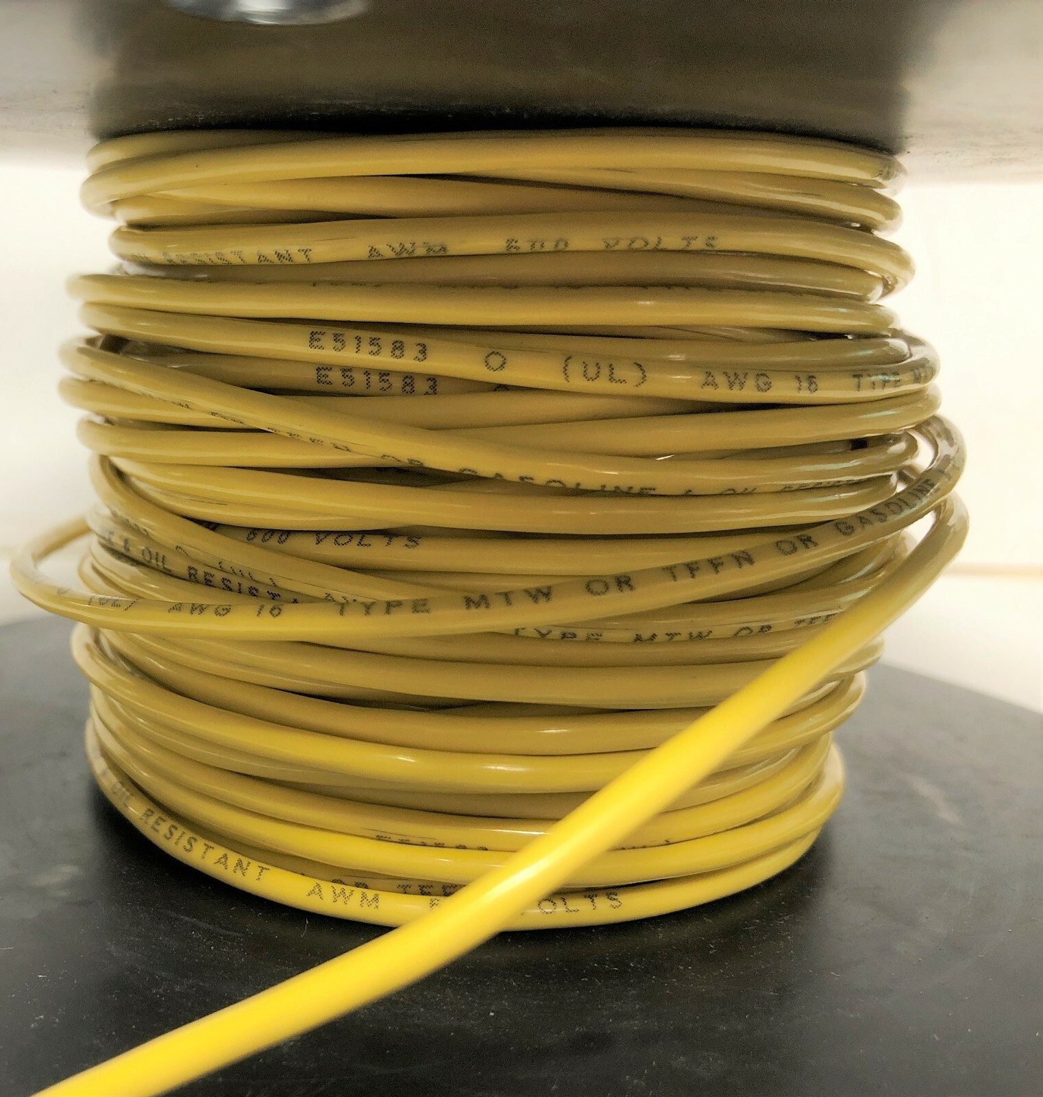 MTW Stranded Copper Wire E51583 Yellow 16 AWG 63FT #12634 | eBay