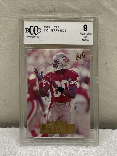 1995 Fleer Ultra 49ers HOF Jerry Rice Football Card #301 Beckett 9 | eBay