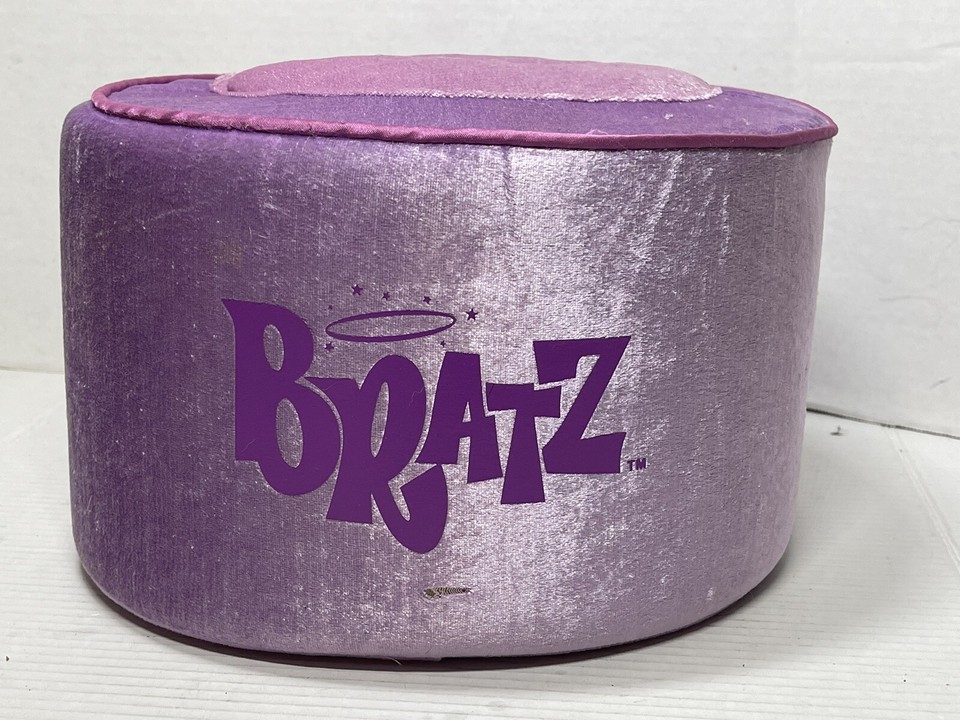 Vintage Bratz Purple Lip Pouf Chair Ottoman Footrest Children HARD TO ...